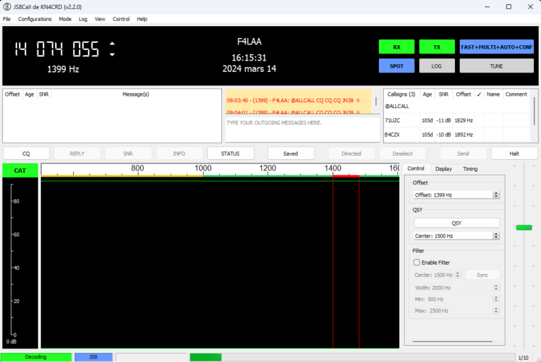 Démonstration de FT8 – F4LAA
